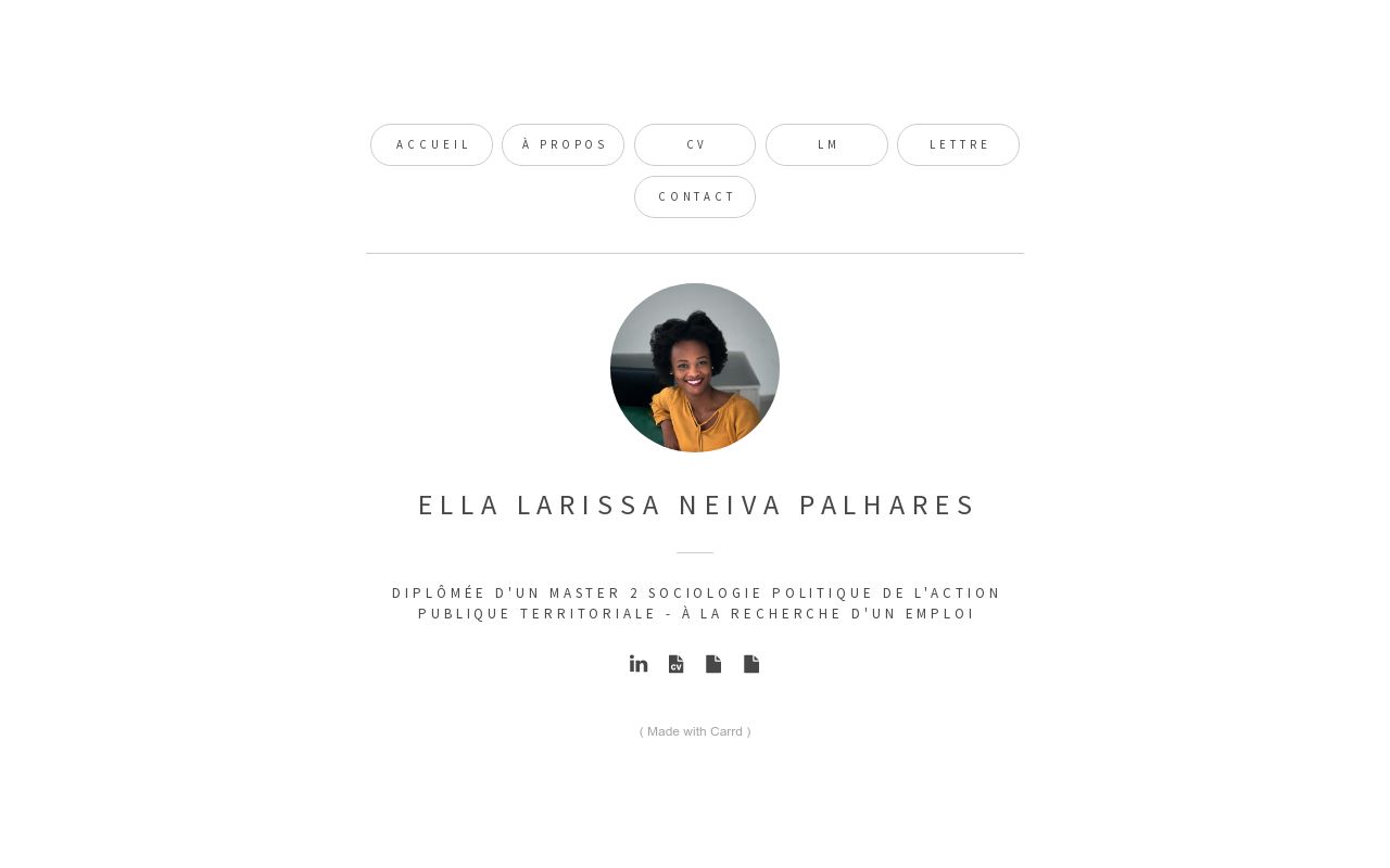 Ella Larissa NEIVA PALHARES - Bienvenue!
